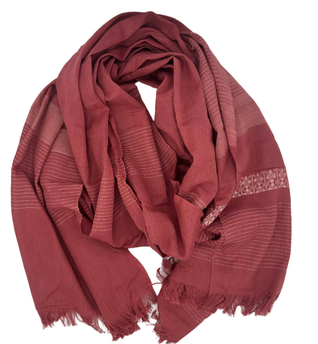 Woven Cotton Scarf - Patterned Rose – MN Alumni Market