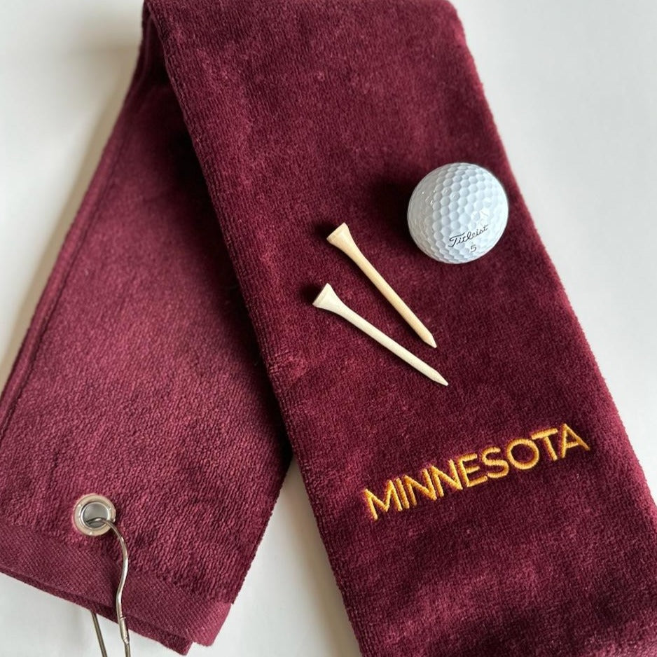 Golf Towel - Minnesota - Maroon with Gold – MN Alumni Market