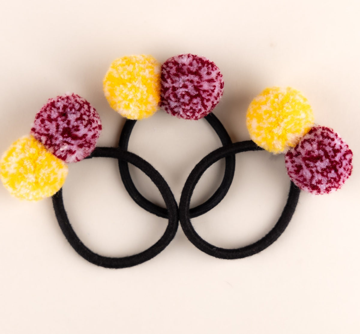 Double Pom Hair Ties - 3 Pack – MN Alumni Market